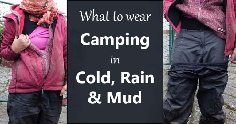 What to Wear Camping in Cold, Rain and Muddy Weather - Mom Goes Camping